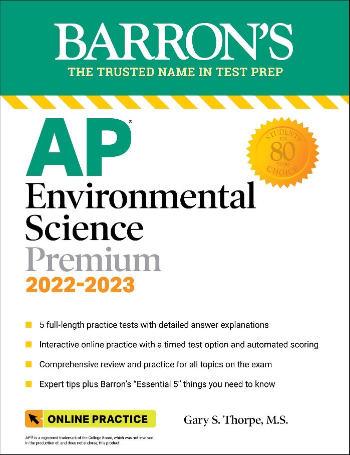 Download PDF ePub Barrons AP Environmental Science Premium 2022-2023 Ebook