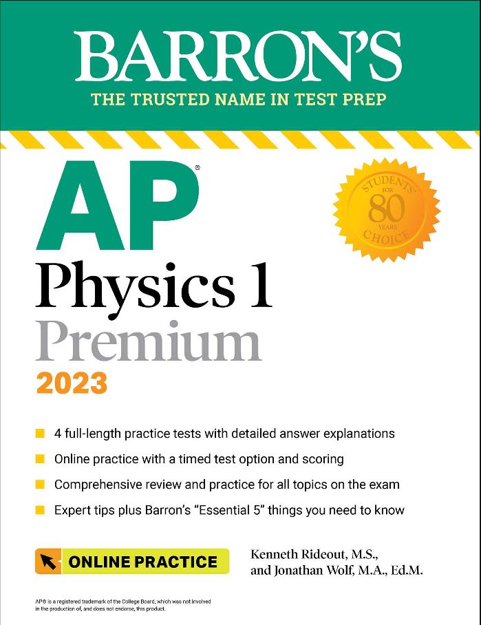 Download PDF ePub Barrons AP Physics 1 Premium 2023 Ebook