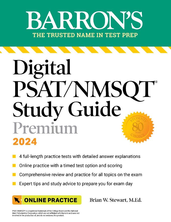 Download PDF ePub Barrons Digital PSAT/NMSQT Study Guide Premium 2024 Ebook